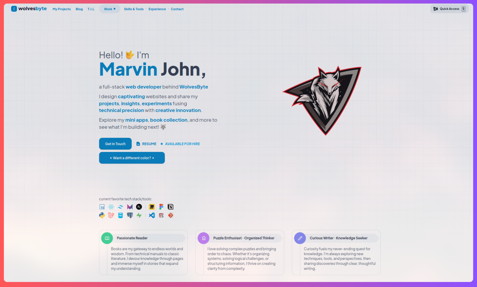 Marvin John Salazar · Full-Stack Developer